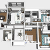 Full room floor plans - 3D9X.COM - Thư viện SketchUP tổng hợp